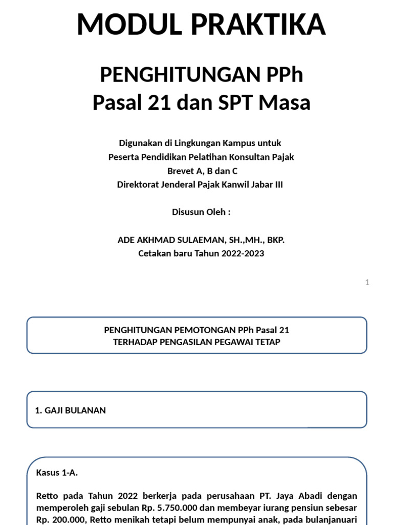 MODUL Praktika Hitung Ps 21 (Form Baru Kosong) | PDF