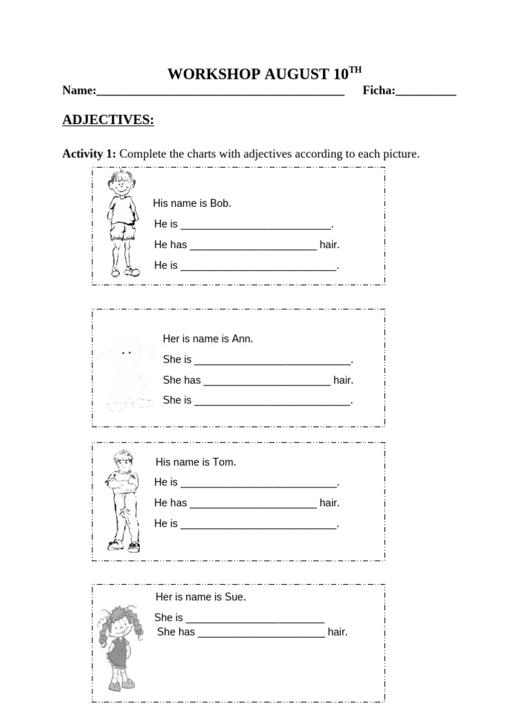 WORKSHOP AUGUST Inglés | PDF