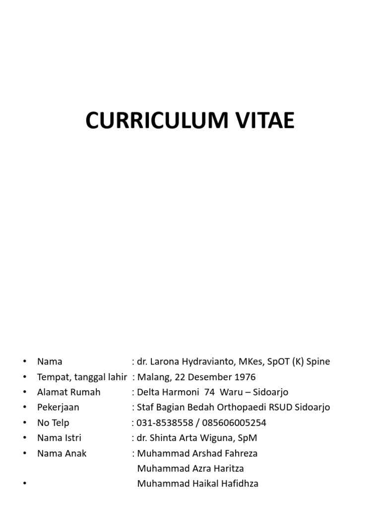 Curriculum Vitae RON | PDF