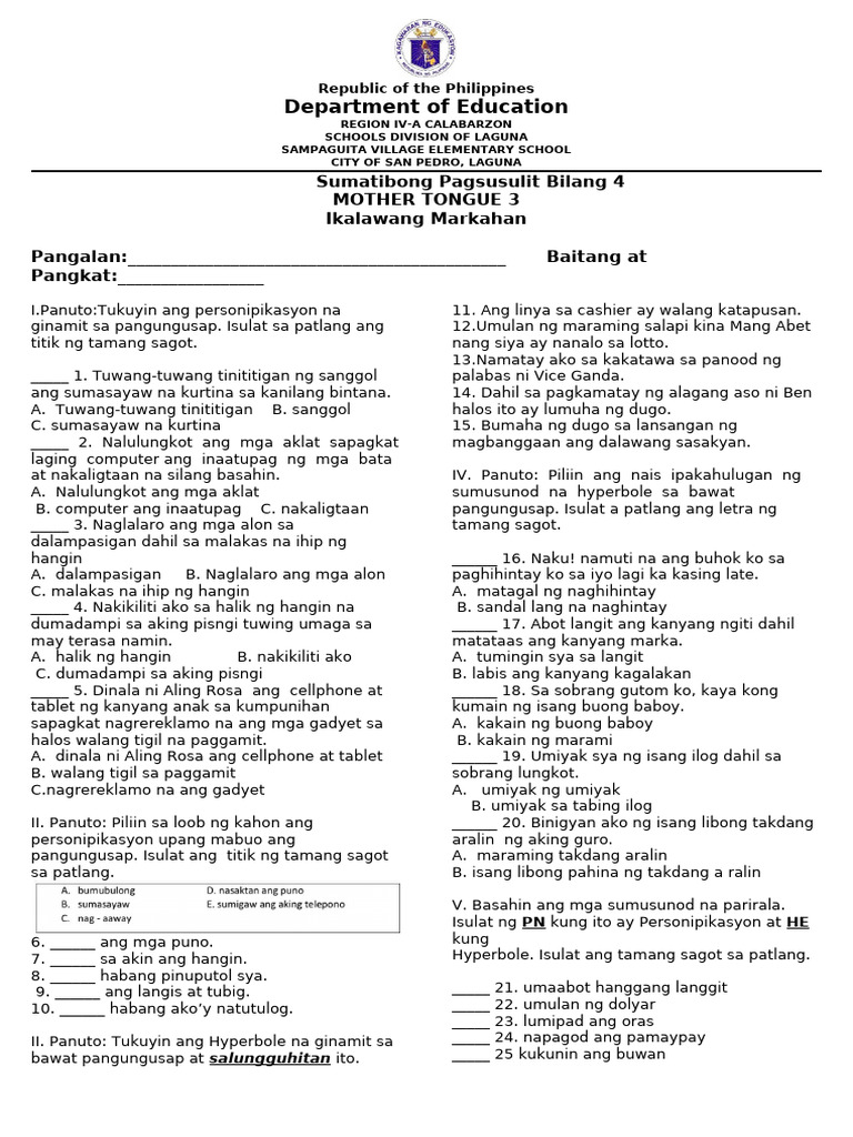 Q2 MTB 3 SUMMATIVE-4-final | PDF