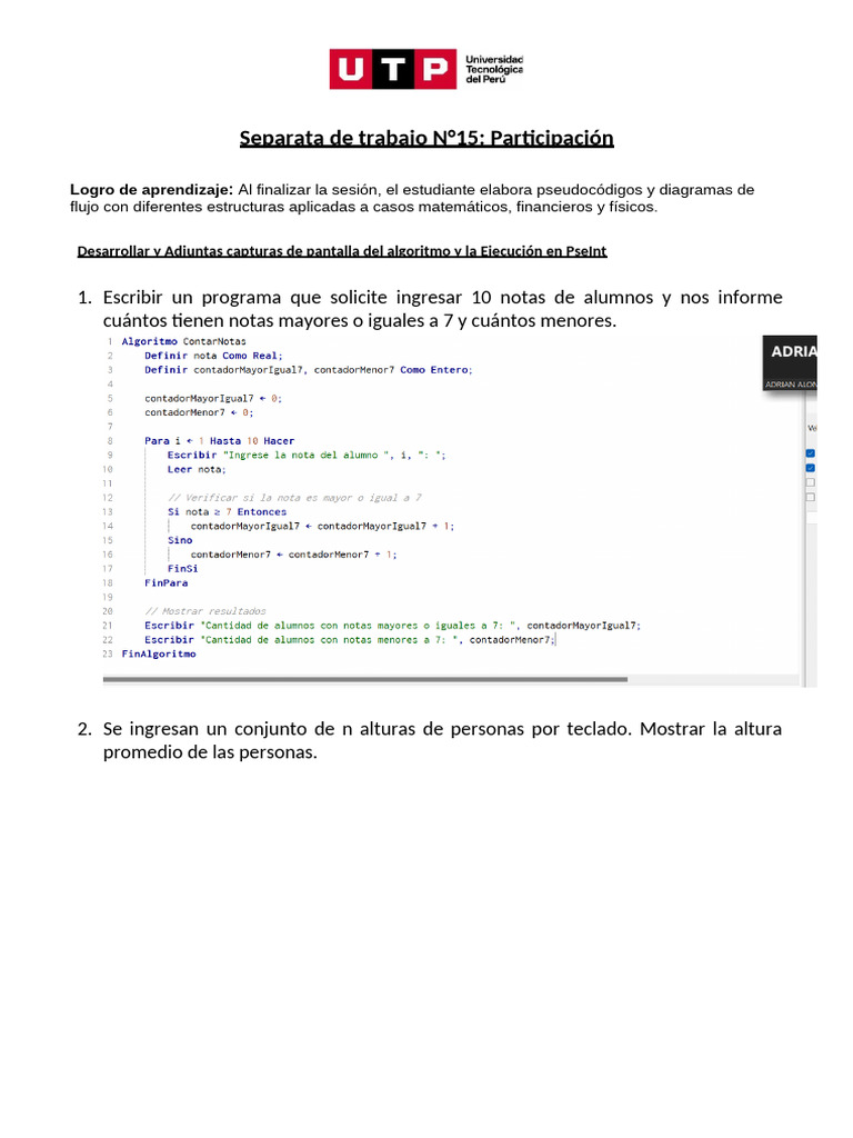 S15.s1 - Práctica de Participación Repetitivas - Meza Lopez | PDF