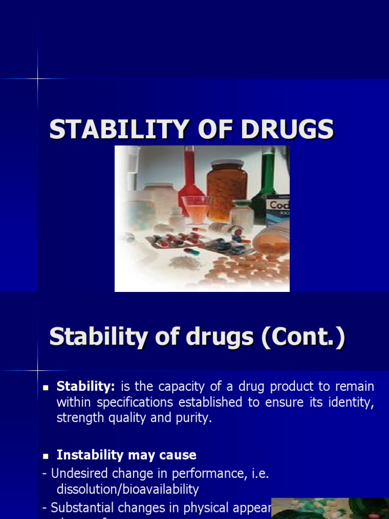 Stability of Drugs | Download Free PDF | Pharmaceutical Formulation ...