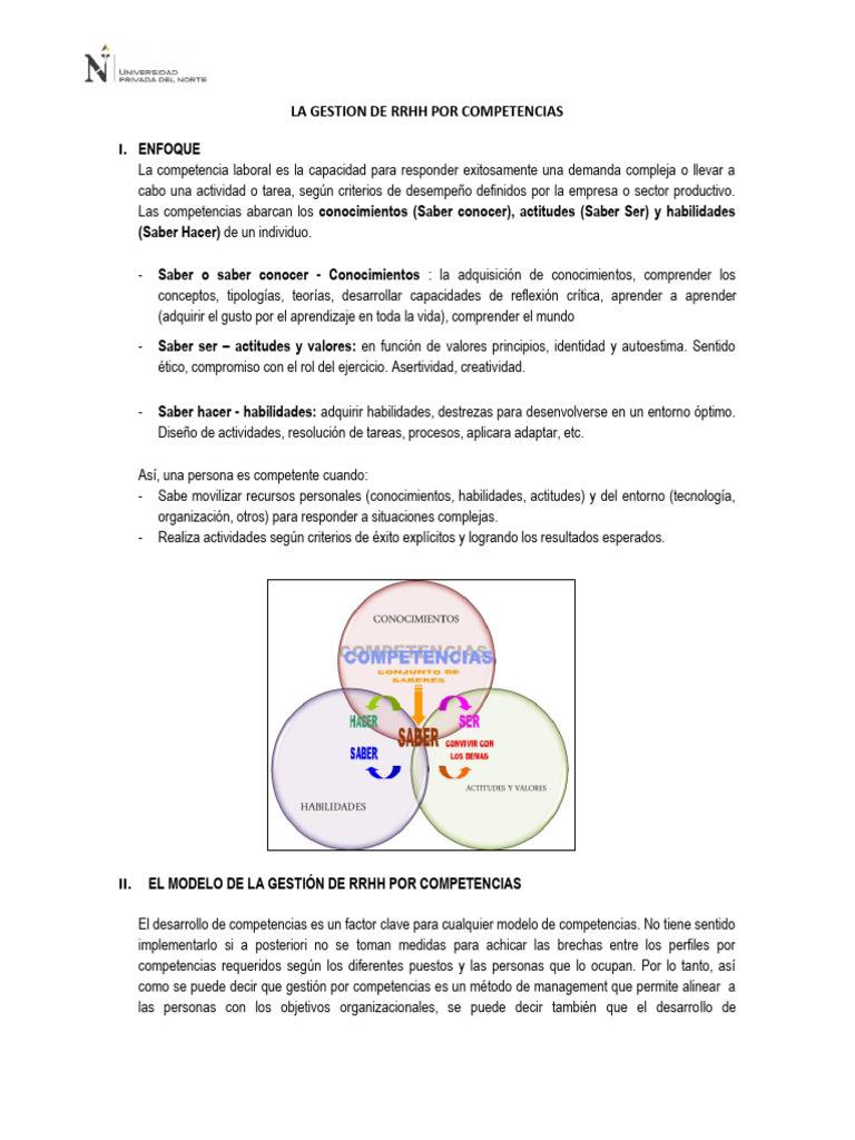 La Gestion de RRHH Por Competencias | PDF | Gestión de recursos humanos | Aprendizaje