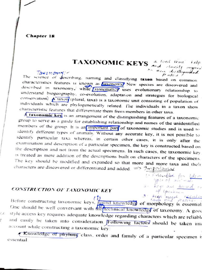 Taxonomic Keys | PDF