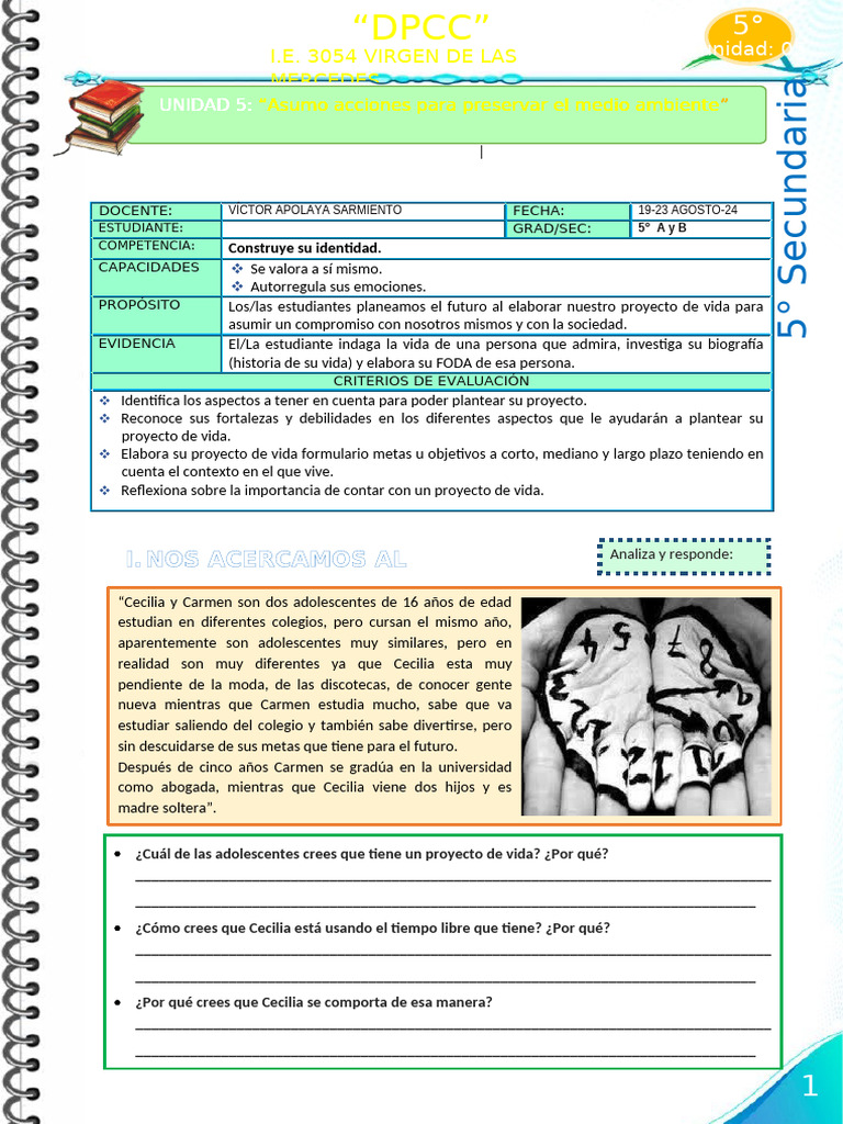 5° DPCC - Actv.03-Unid.5 2023 | PDF