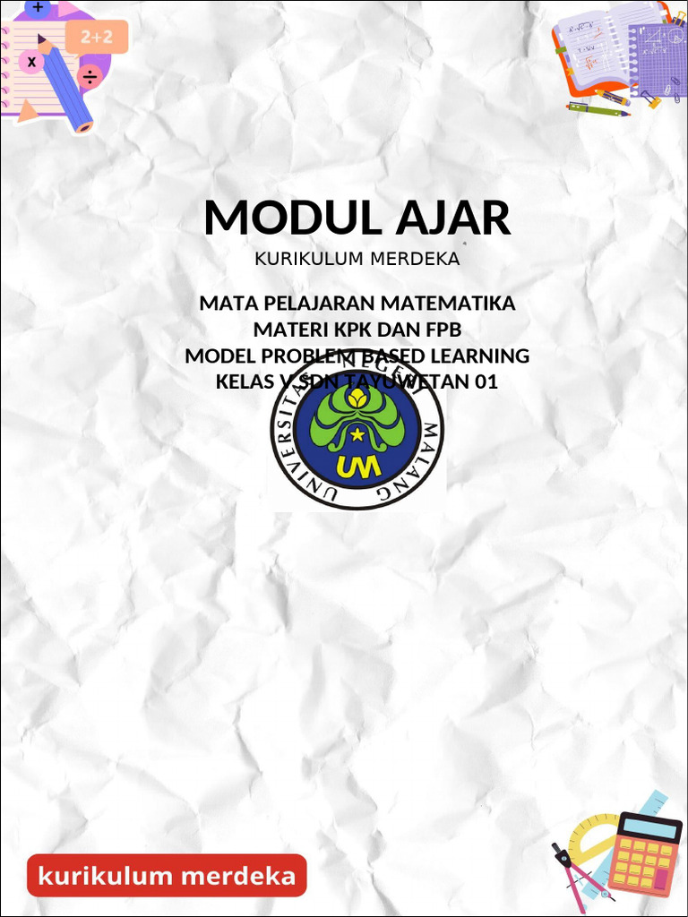 Modul Ajar MTK KPK Dan FBP | PDF