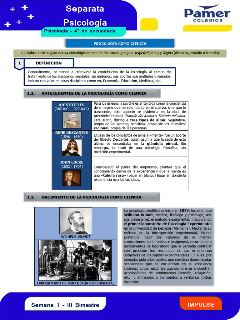 Separata - 4.° Año - SEM 1 - FIL-PSI - III BIM | PDF