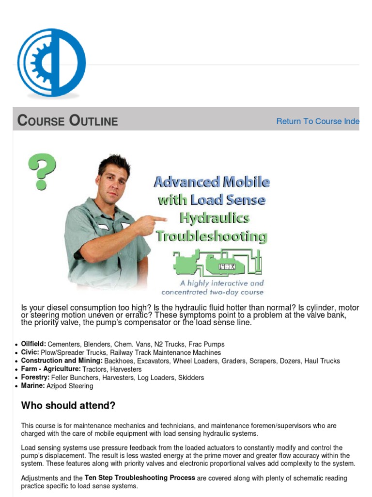Advanced Mobile With Load Sense Hydraulic Troubleshooting CD Industrial ...