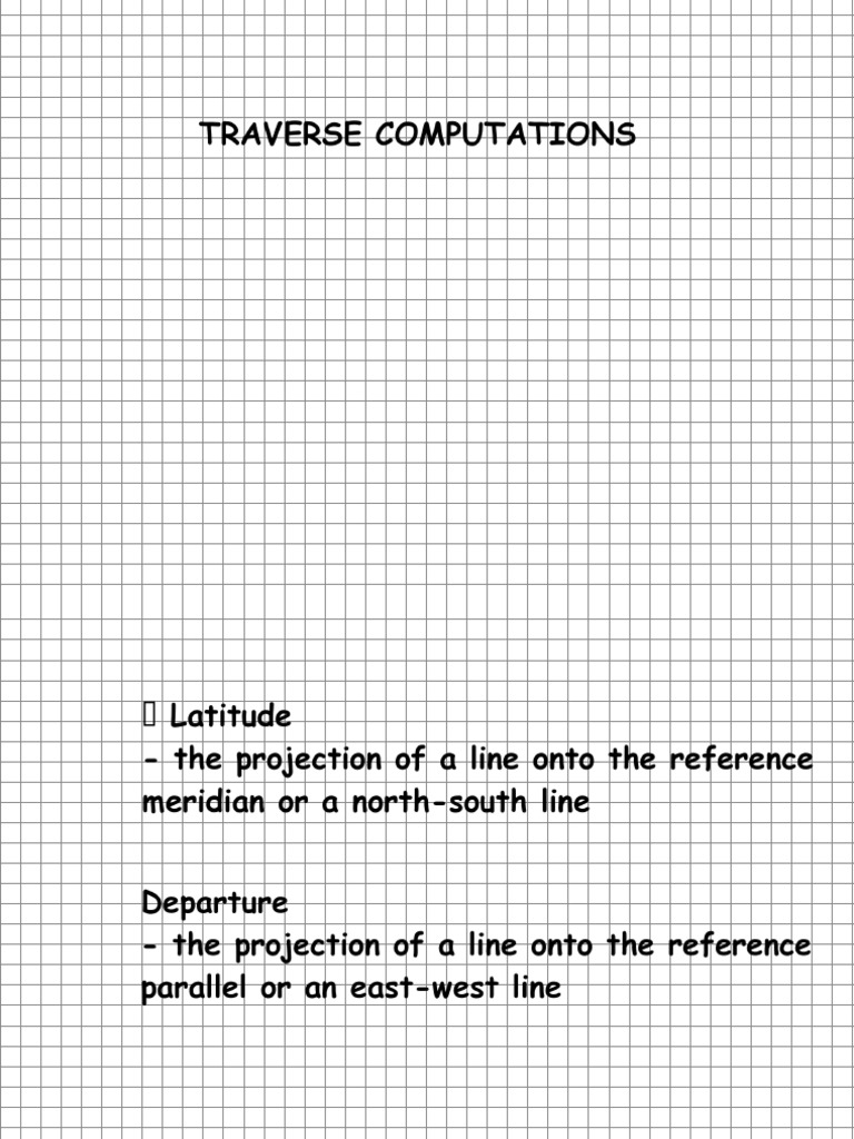 Traverse Computation | PDF
