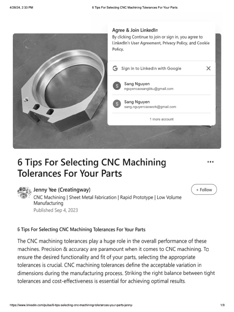 6 Tips For Selecting CNC Machining | PDF