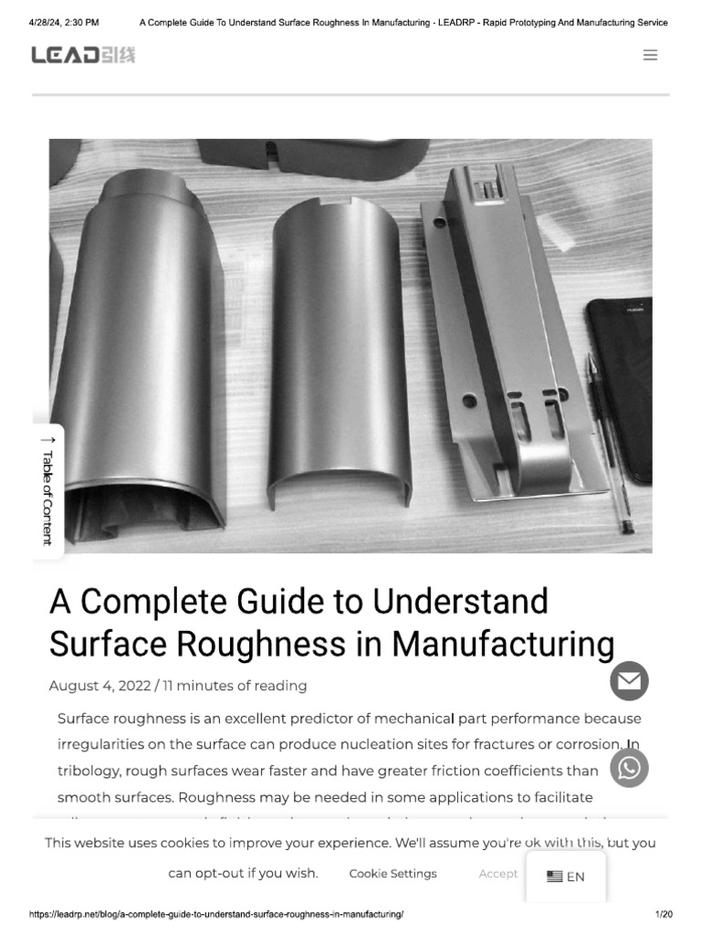 Understand Surface Roughness in Manufacturing | PDF