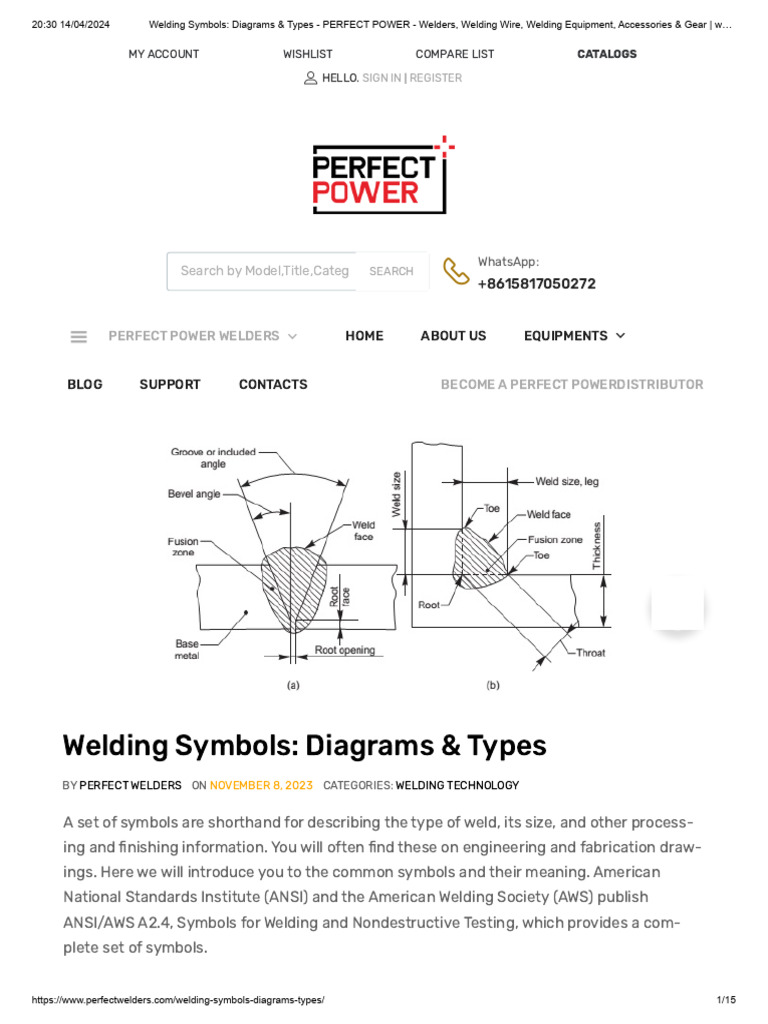 Welding Symbols - Diagrams & Types - PERFECT POWER - Welders, Welding ...