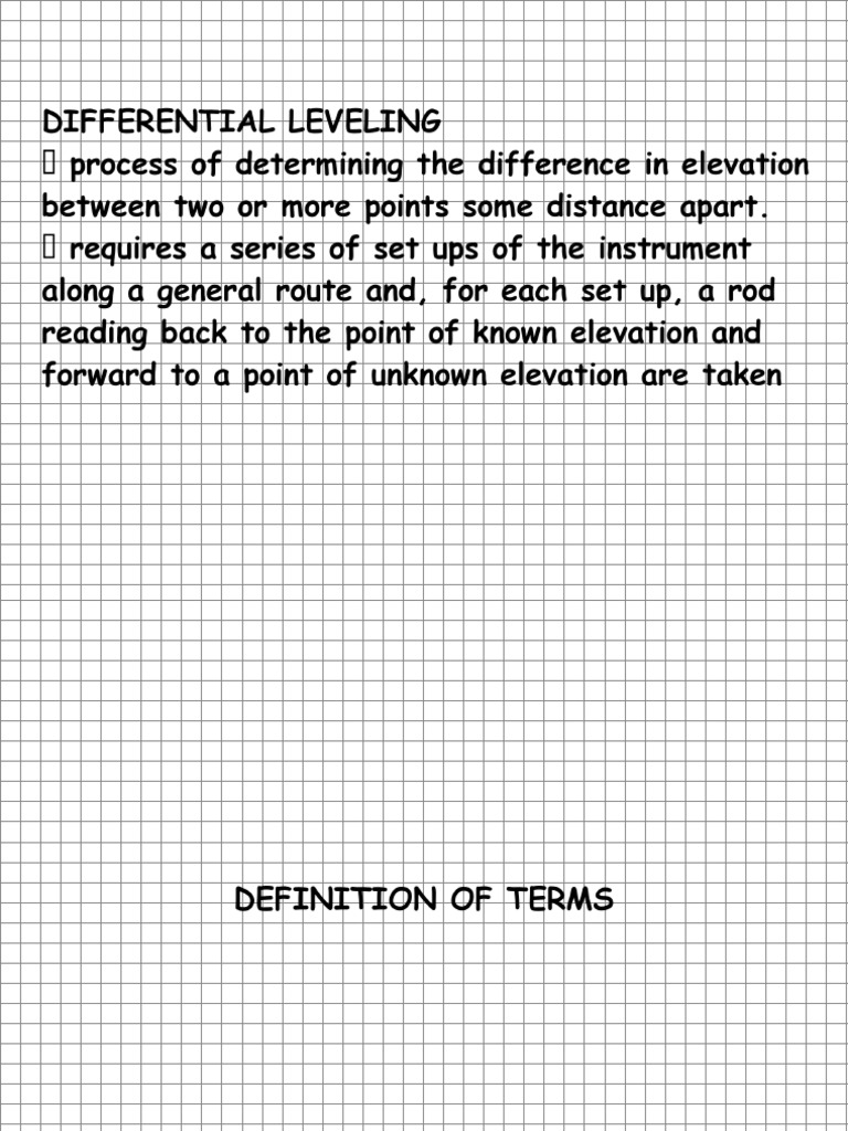 Differential Leveling | PDF