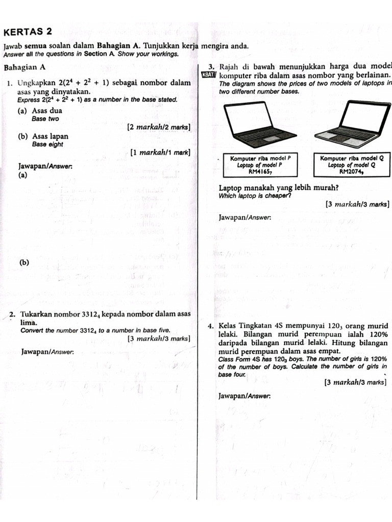 Latihan Bab 1 Asas Nombor 2 Pdf