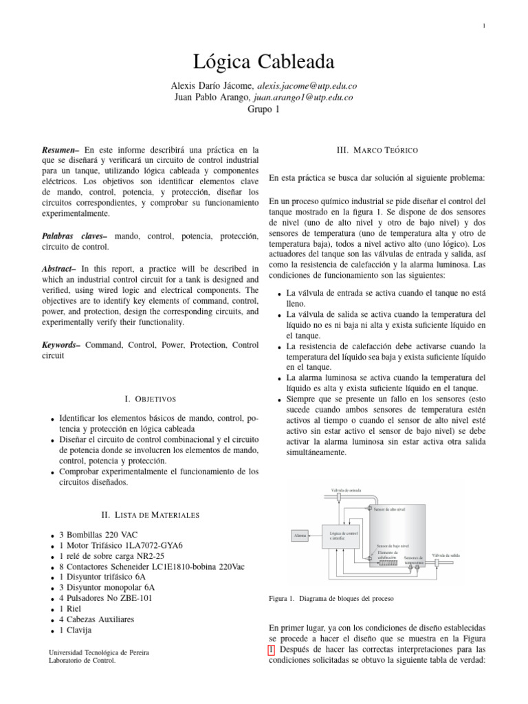 Logica Cableada | PDF