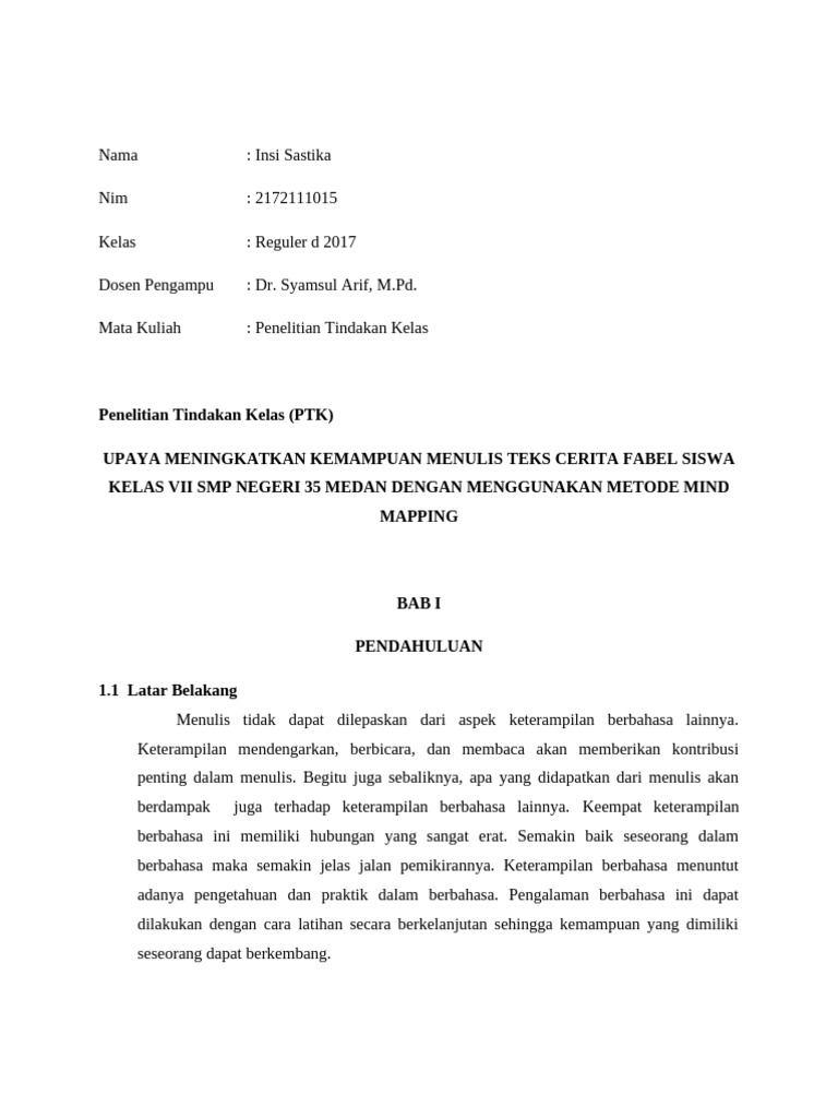 Uas PTK Insi Sastika | PDF