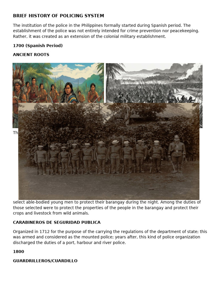 Brief History of Policing System | PDF