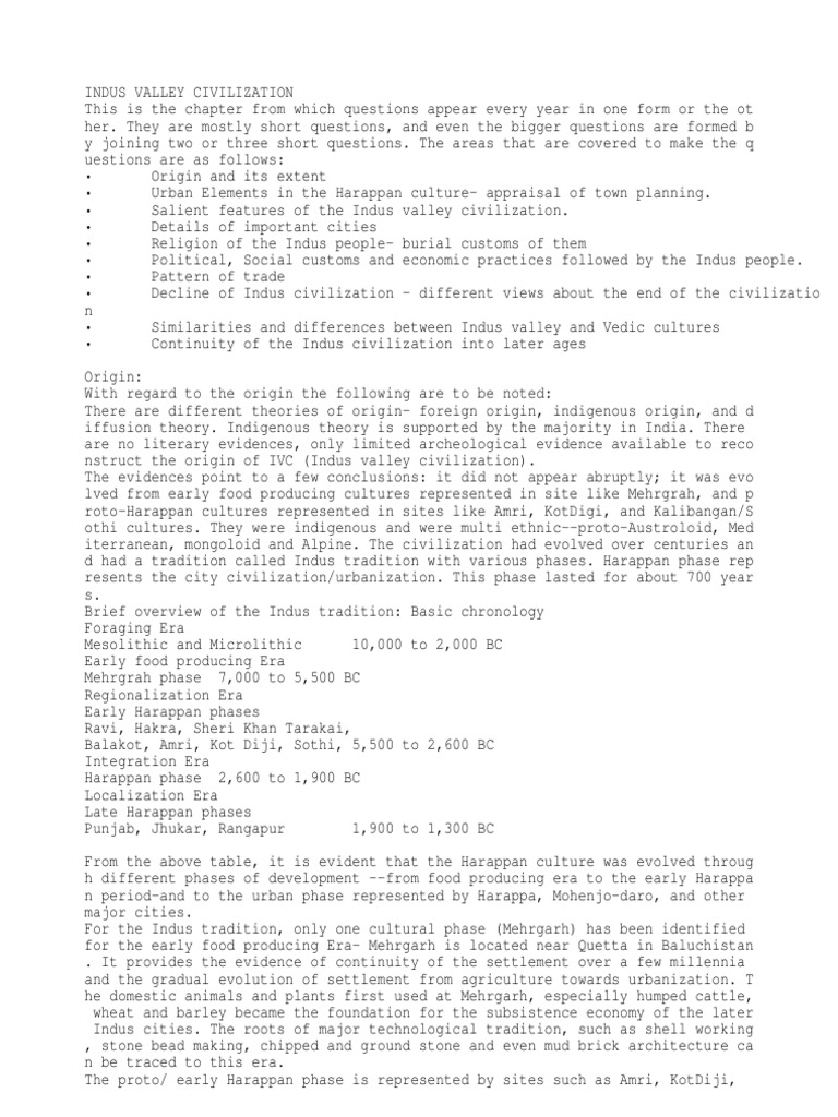 History-Harappan Civilization | PDF | Indus River | Agriculture