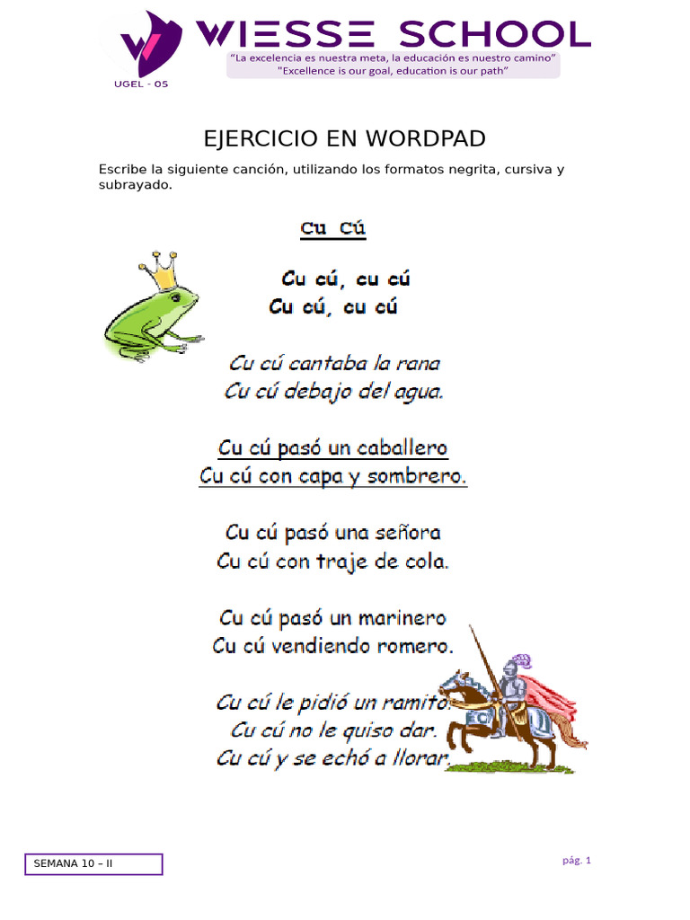Ejercicios Wordpad | PDF