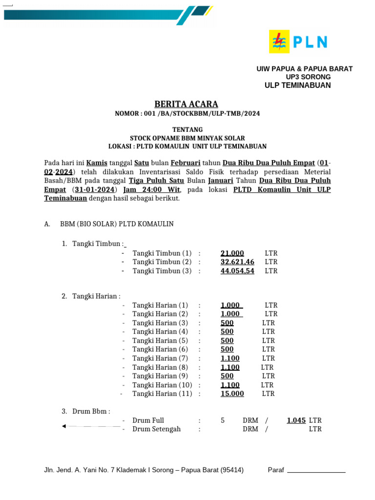 Ba Spi Januari 2024 | PDF