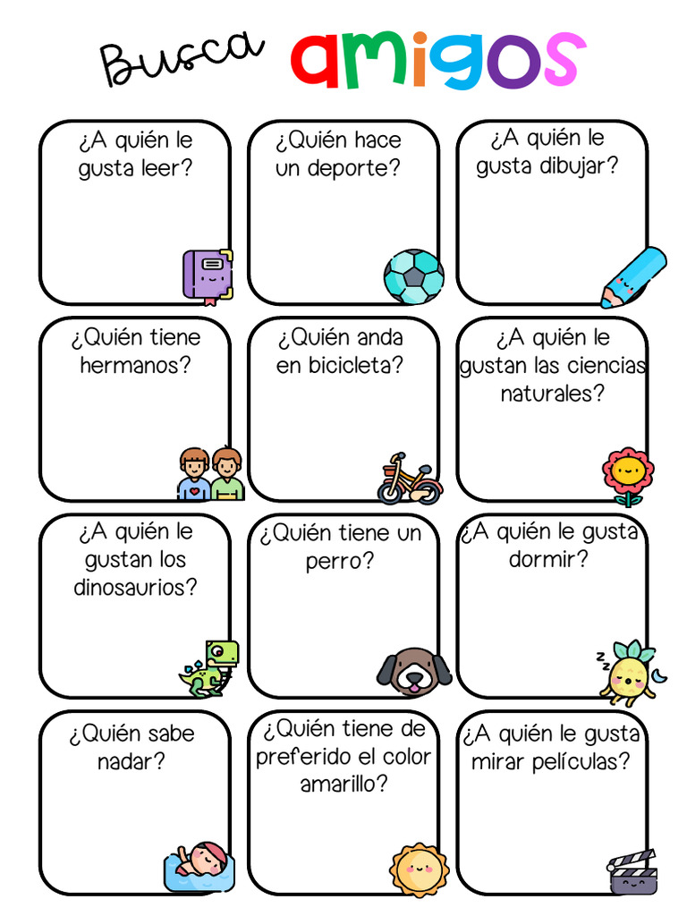 Vamos A Conocernos Mejor Buscamos Amigos | PDF