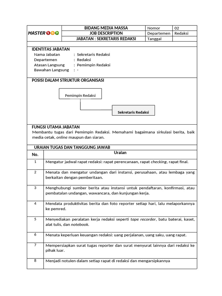 02 Sekretaris Redaksi | PDF