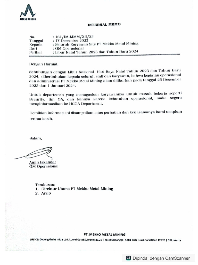 Internal Memo | PDF