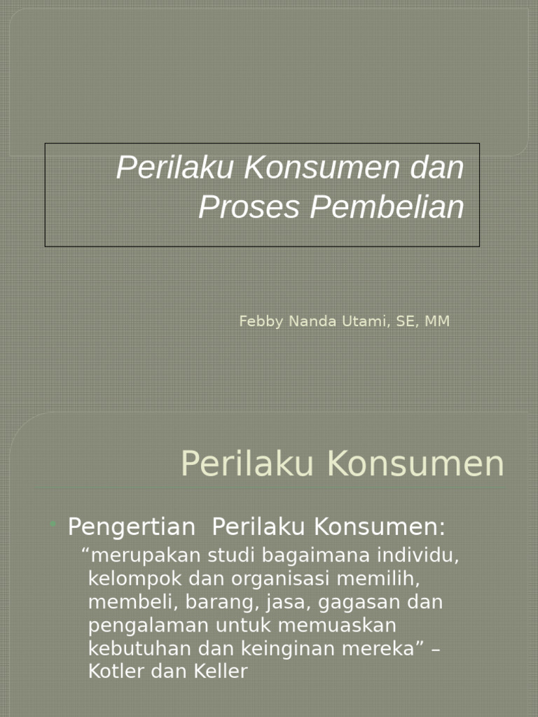 Persepsi Konsumen | PDF