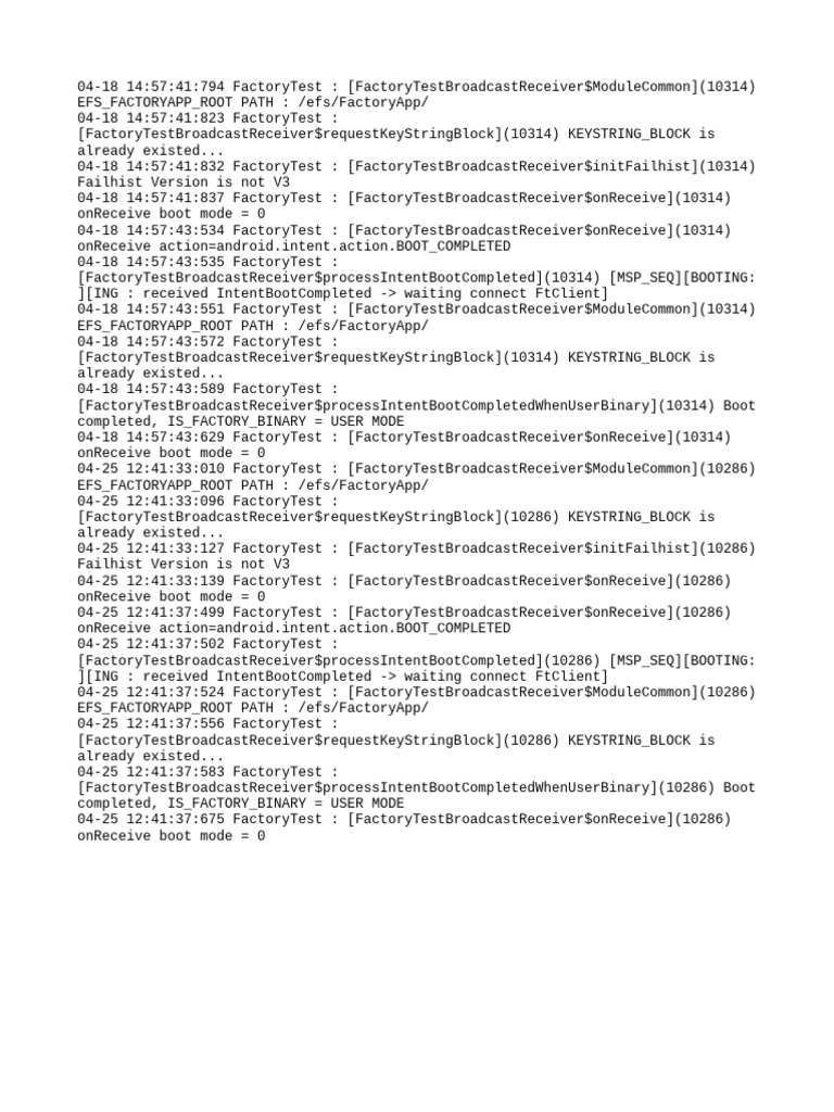 First Boot Log | PDF