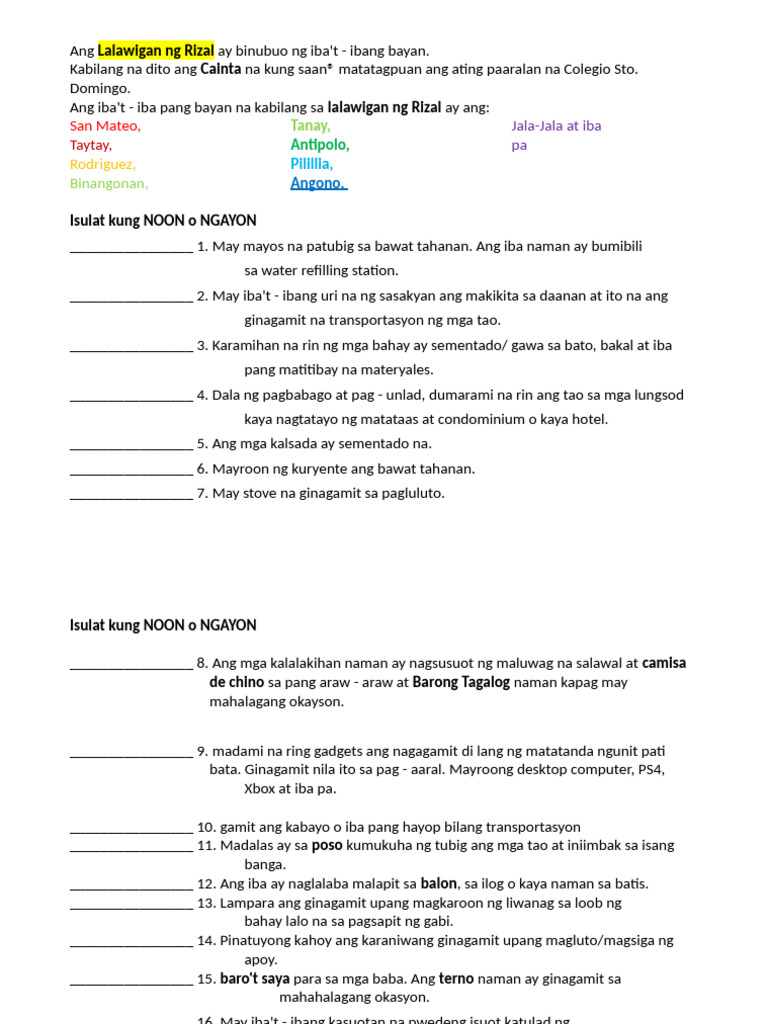 Ang Lalawigan NG Rizal | PDF