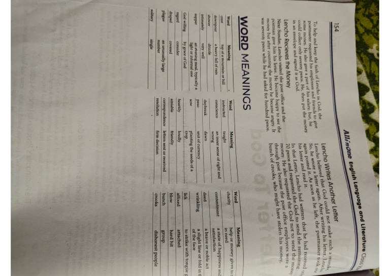 Class 10th English Chapter 1 Word Meaning | PDF