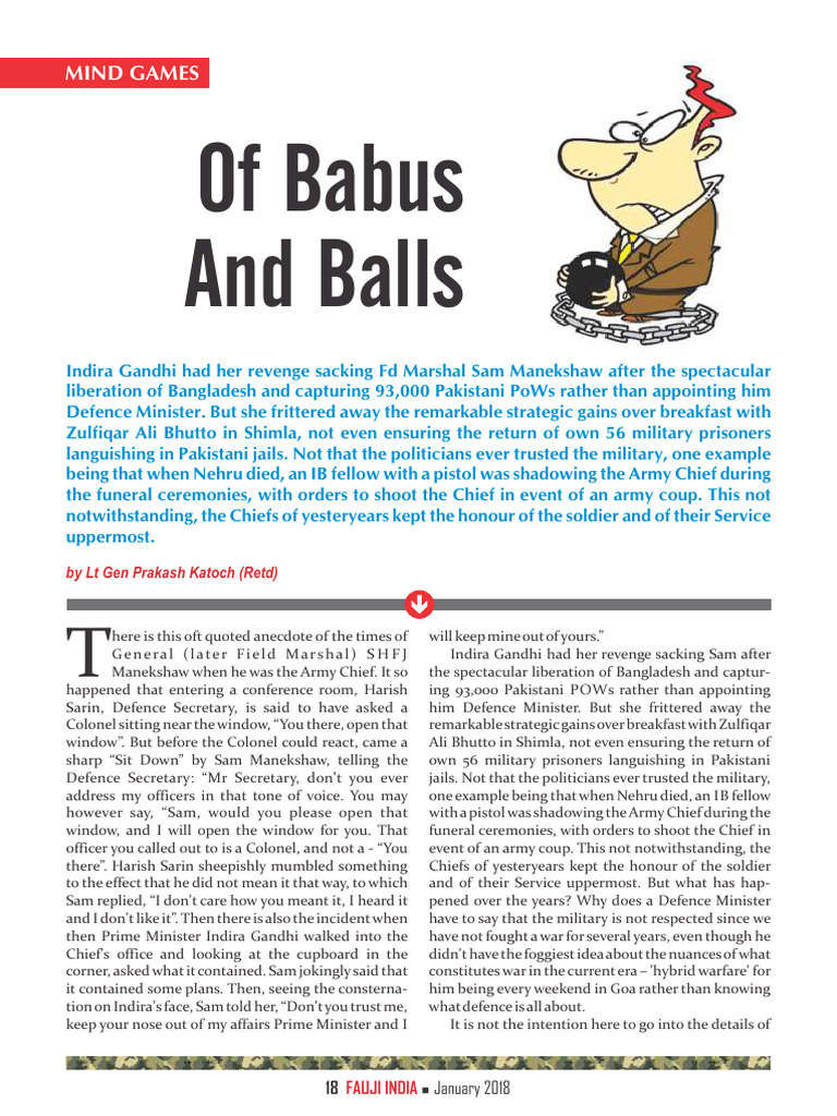 Of Babus and Balls | PDF