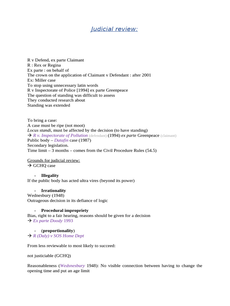 TD6 - Judicial Review | PDF