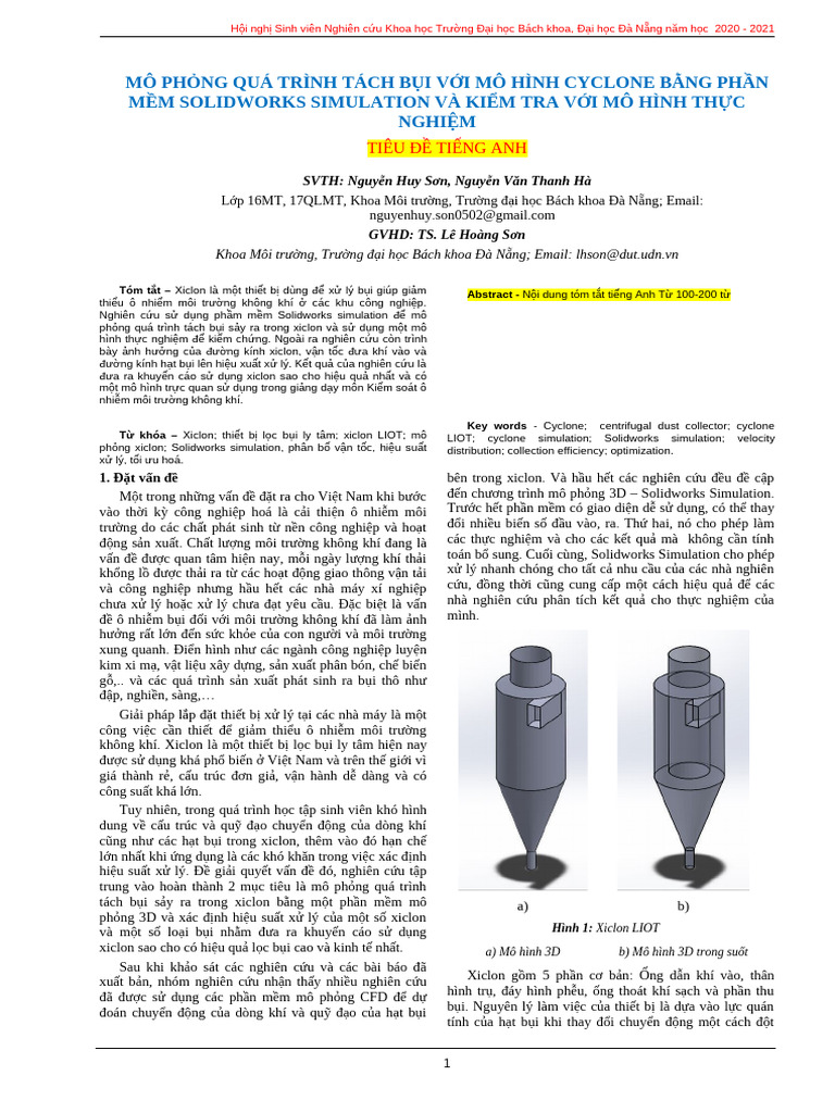 Bao Cao NCHK-Xiclon-Huy Son | PDF