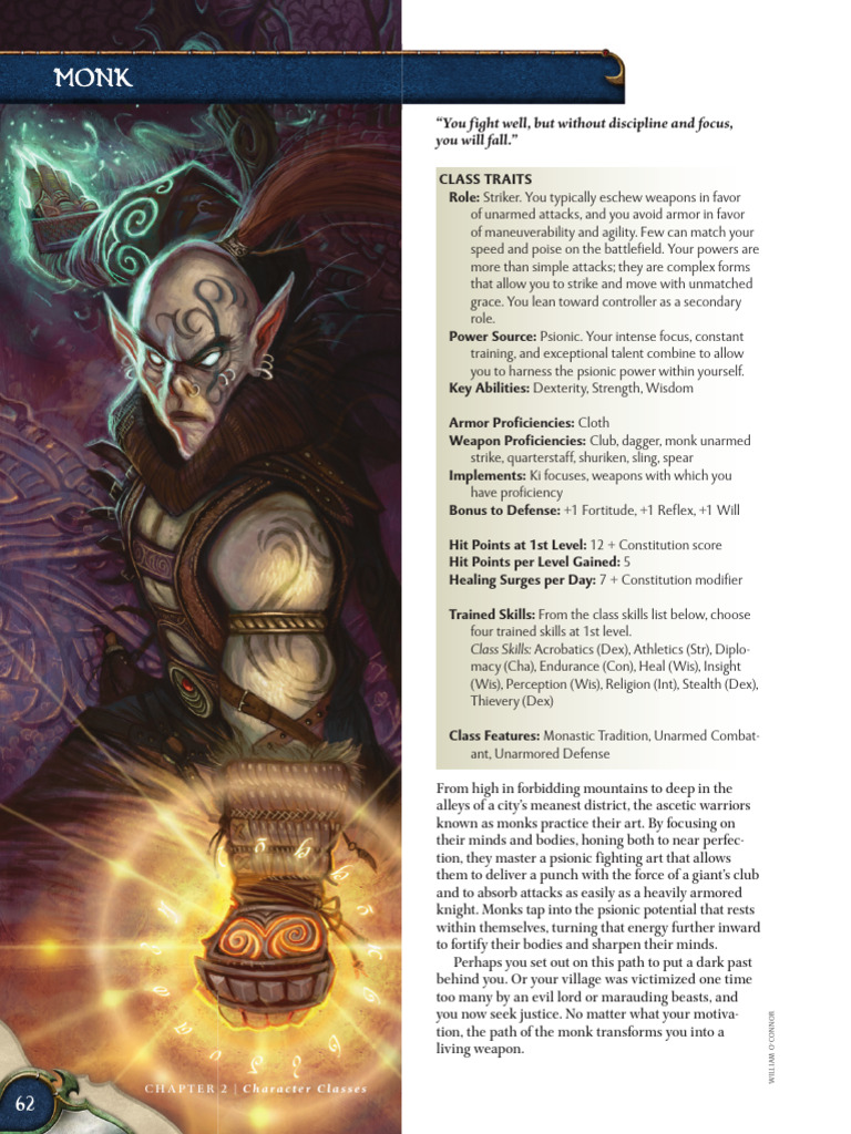 D&D 4th Edition: Monk | PDF