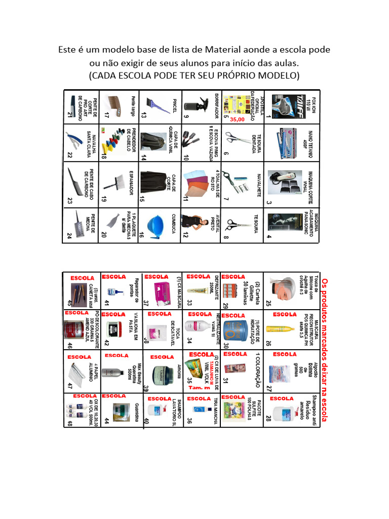 Lista de Material (Base) | PDF