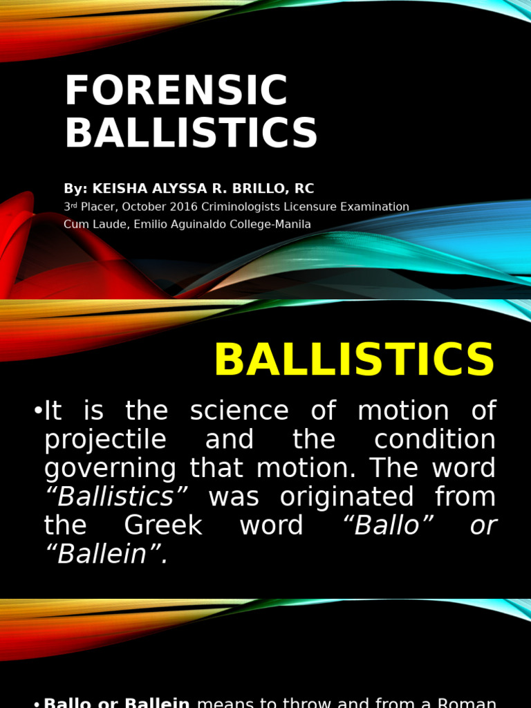 Ballistics by Brillo | PDF