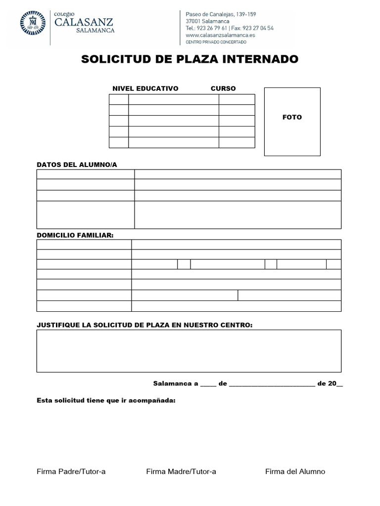 Solicitud de Internado | PDF