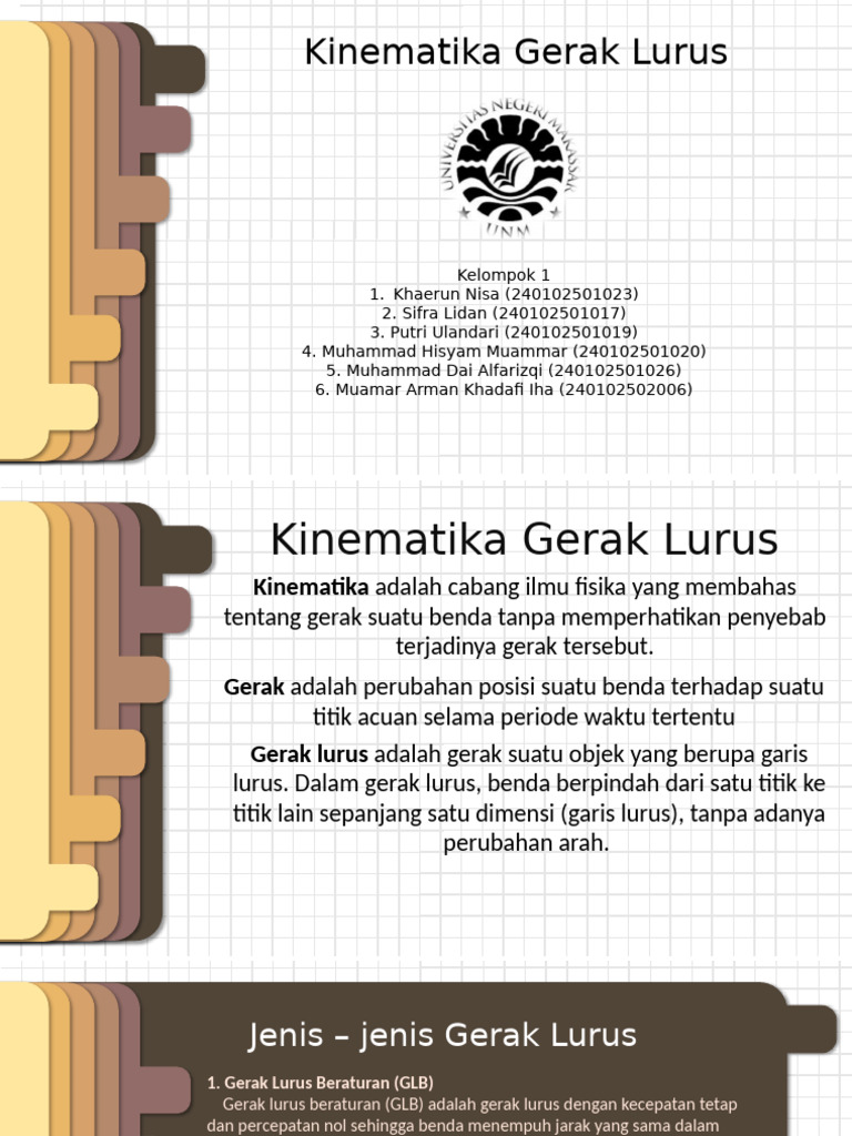 Kinemaatika Gerak Lurus | PDF