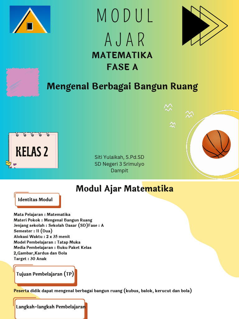 Modul Ajar Bangun Ruang Kelas 2 SD | PDF