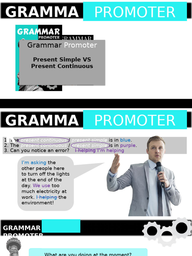 Present Simple Vs Present Continuous - Grammar Promoter | PDF