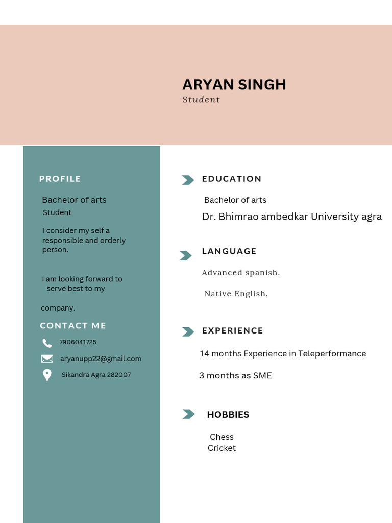 Aryan Singh Resume | PDF