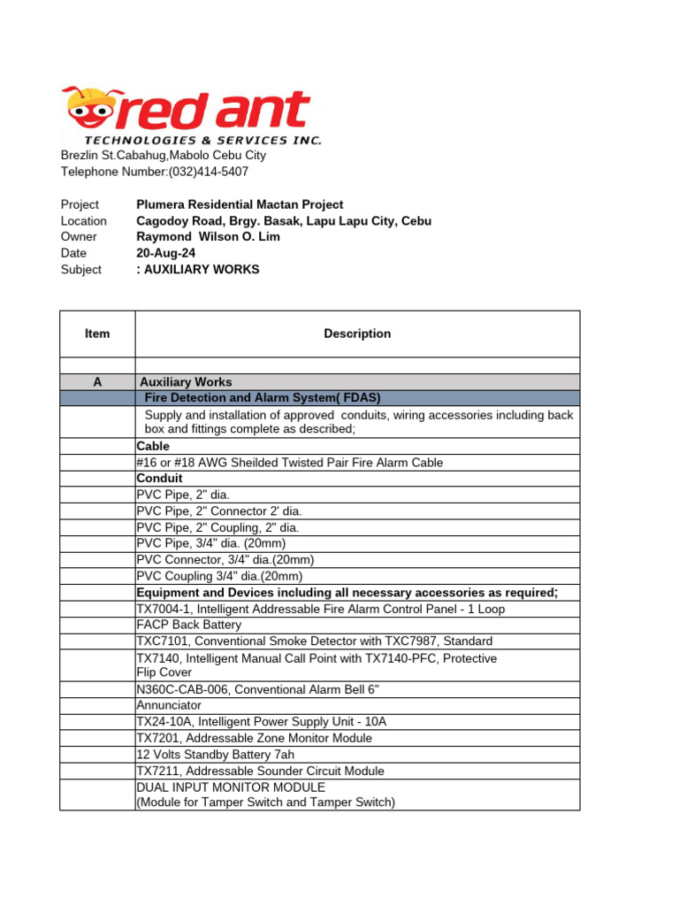 Official Plumera Residential Mactan Aux Proposal Rev.1 | PDF