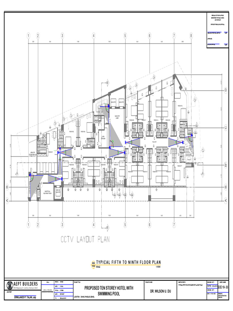 Typical Fifth To Ninth Floor CCTV Plan - Kew Panglao - A2 | PDF