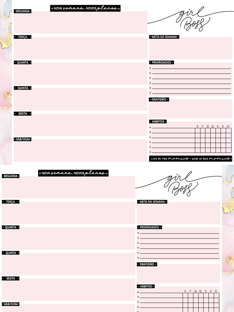 Desk Planner Semanal A5 | PDF