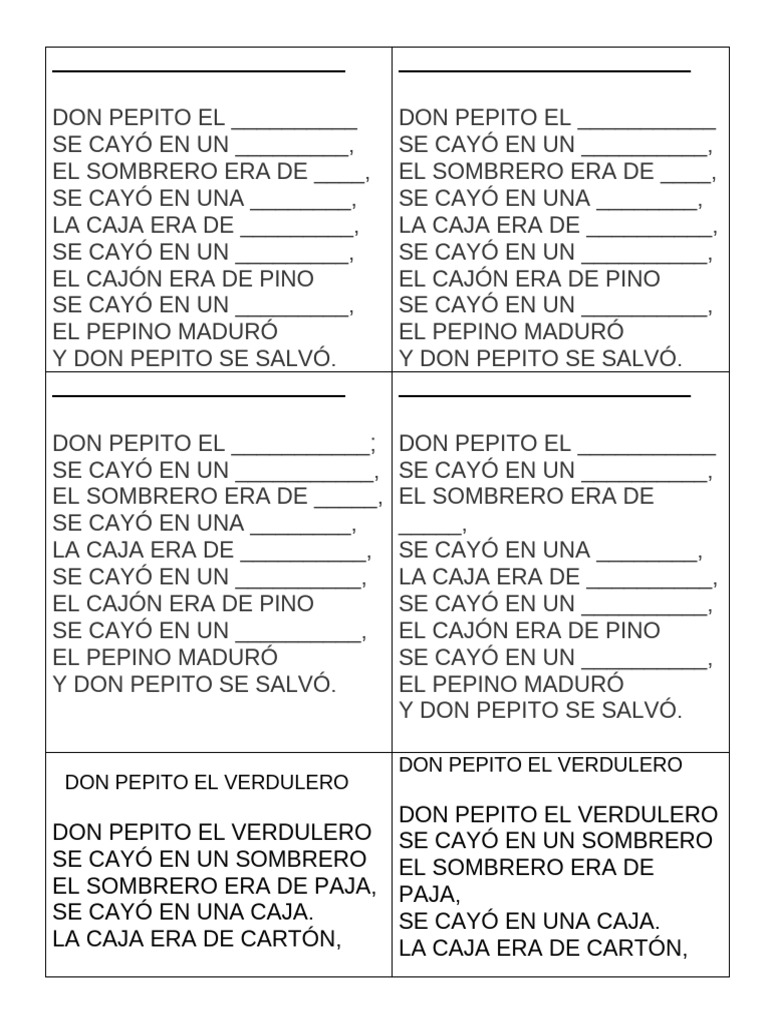 Pepito El Verdulero | PDF