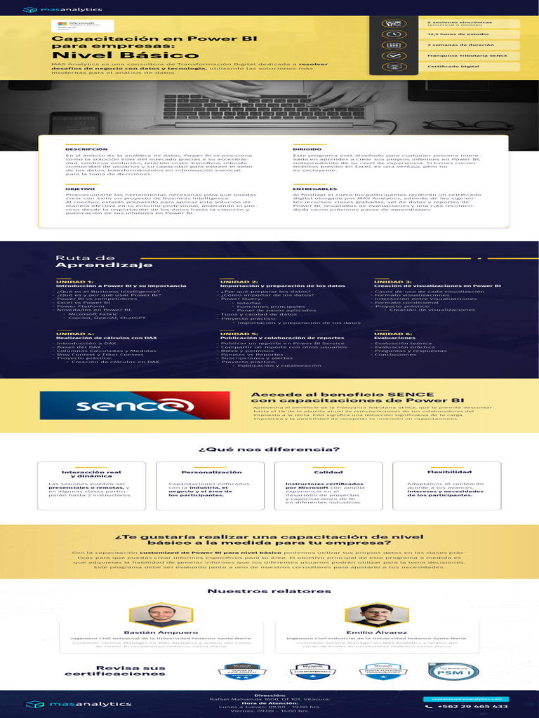 Brochure Power BI Nivel Basico | PDF