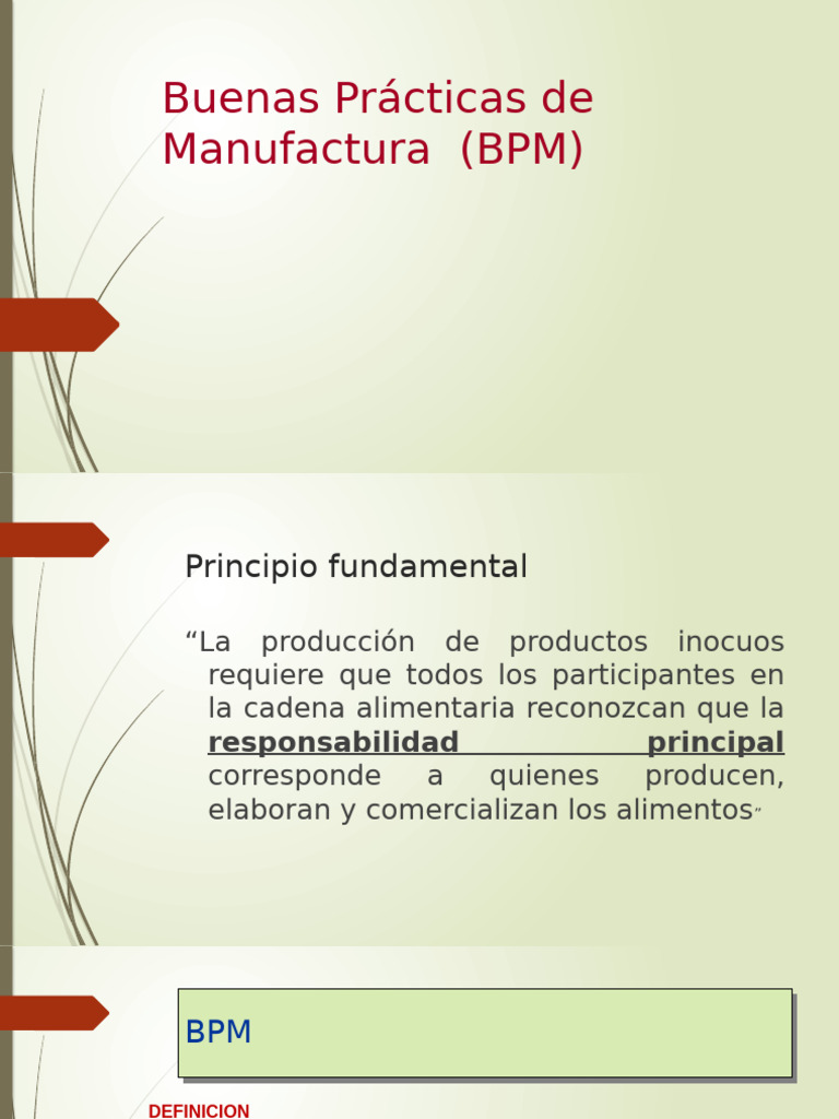 Buenas Prácticas de Manufactura (BPM) | PDF