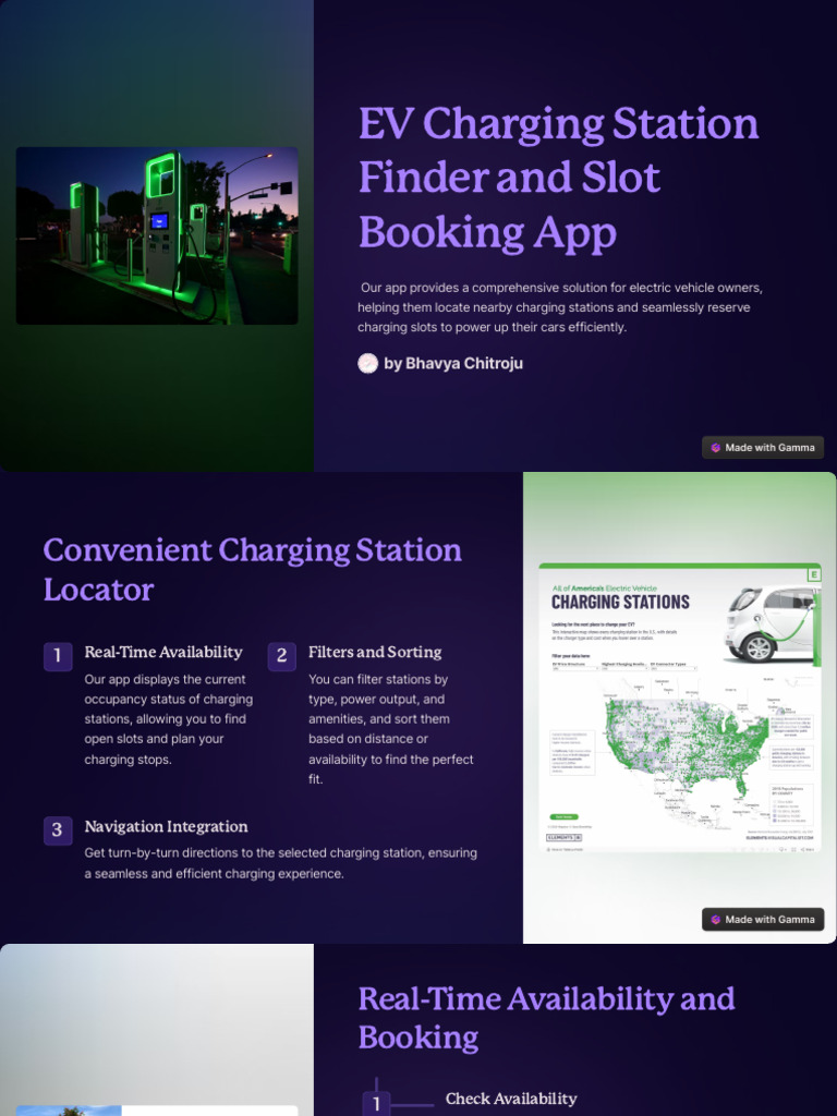 EV Charging Station Finder and Slot Booking App | PDF