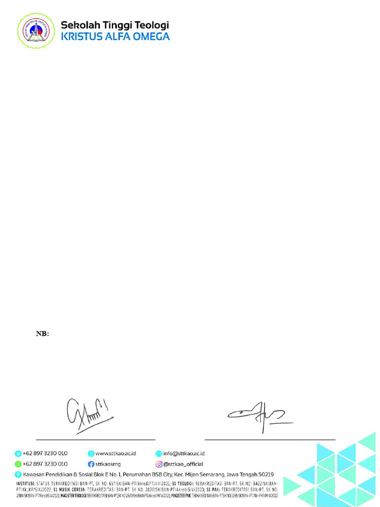 Surat Undangan KKR Misi Korea & STT KAO (GPdI COTW Temanggung) | PDF